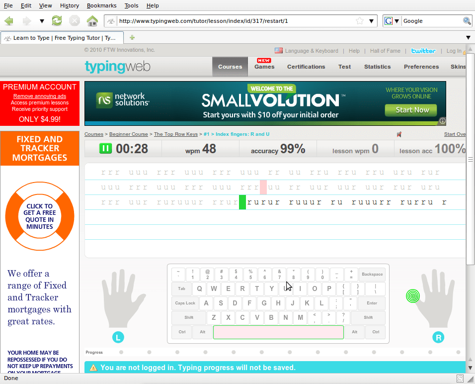 Typingweb Online Typing Tutor And Keyboarding Tutorial Linuxlinks