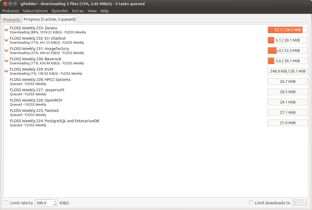 gPodder - podcast client written in Python - LinuxLinks