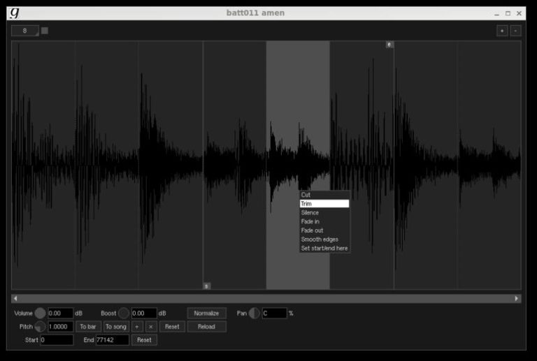 Giada - hardcore loop machine - LinuxLinks