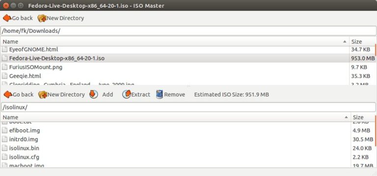 ISO Master - graphical CD image editor - LinuxLinks