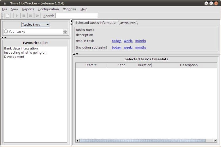 TimeSlotTracker - time tracker software - LinuxLinks