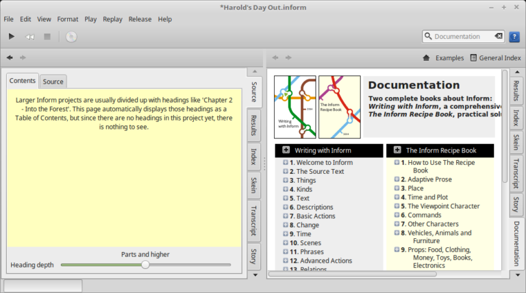 Inform - Design System for Interactive Fiction - LinuxLinks
