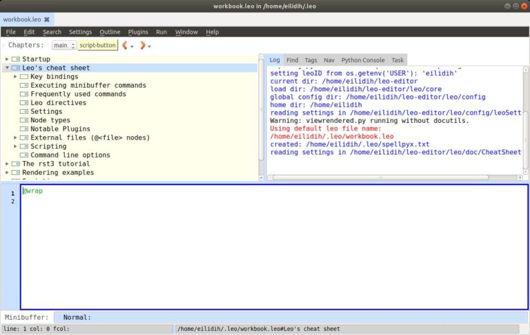 Leo - Python based IDE, Outliner and PIM - LinuxLinks