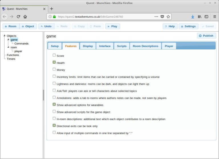 Quest - Make Interactive Story Games - LinuxLinks