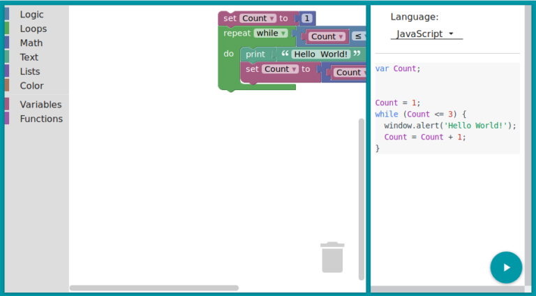Blockly - create visual block programming languages and editors ...