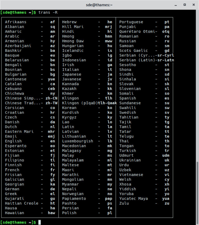 Translate Shell - excellent command-line translator - Page 3 of 4 - LinuxLinks