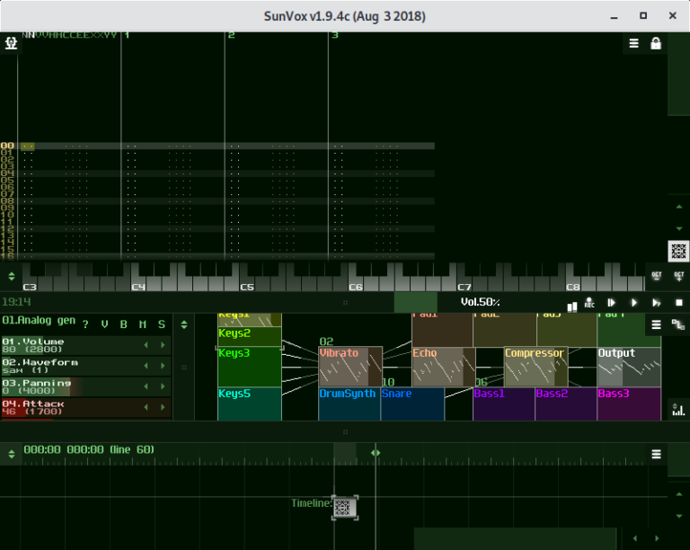 SunVox - fast and powerful modular synthesizer with pattern-based sequencer - LinuxLinks