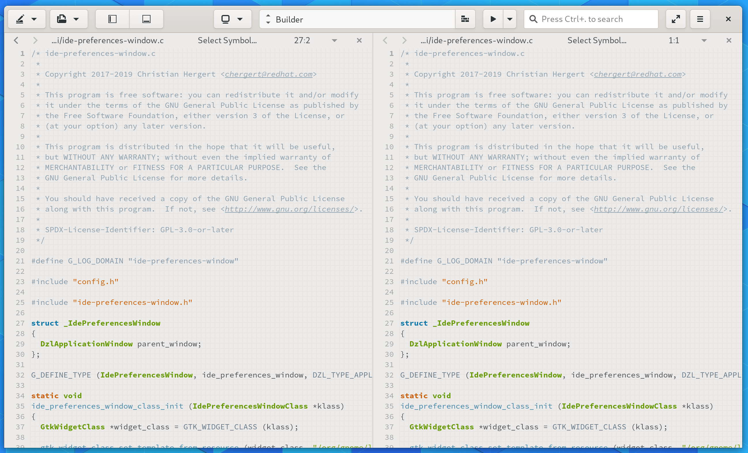 Builder - IDE for GNOME - LinuxLinks