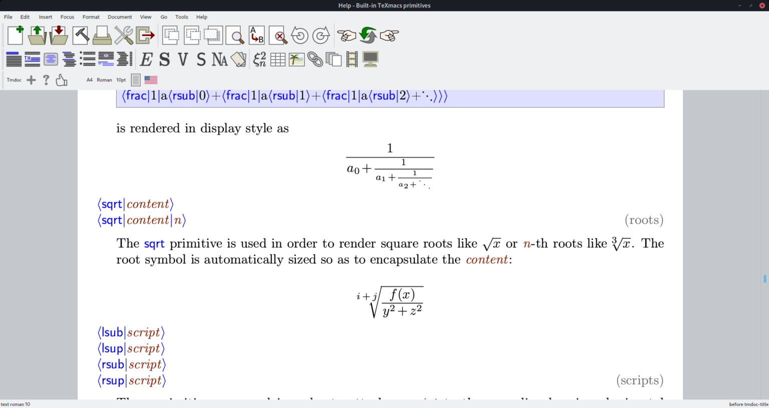 TeXmacs - scientific word processor - LinuxLinks