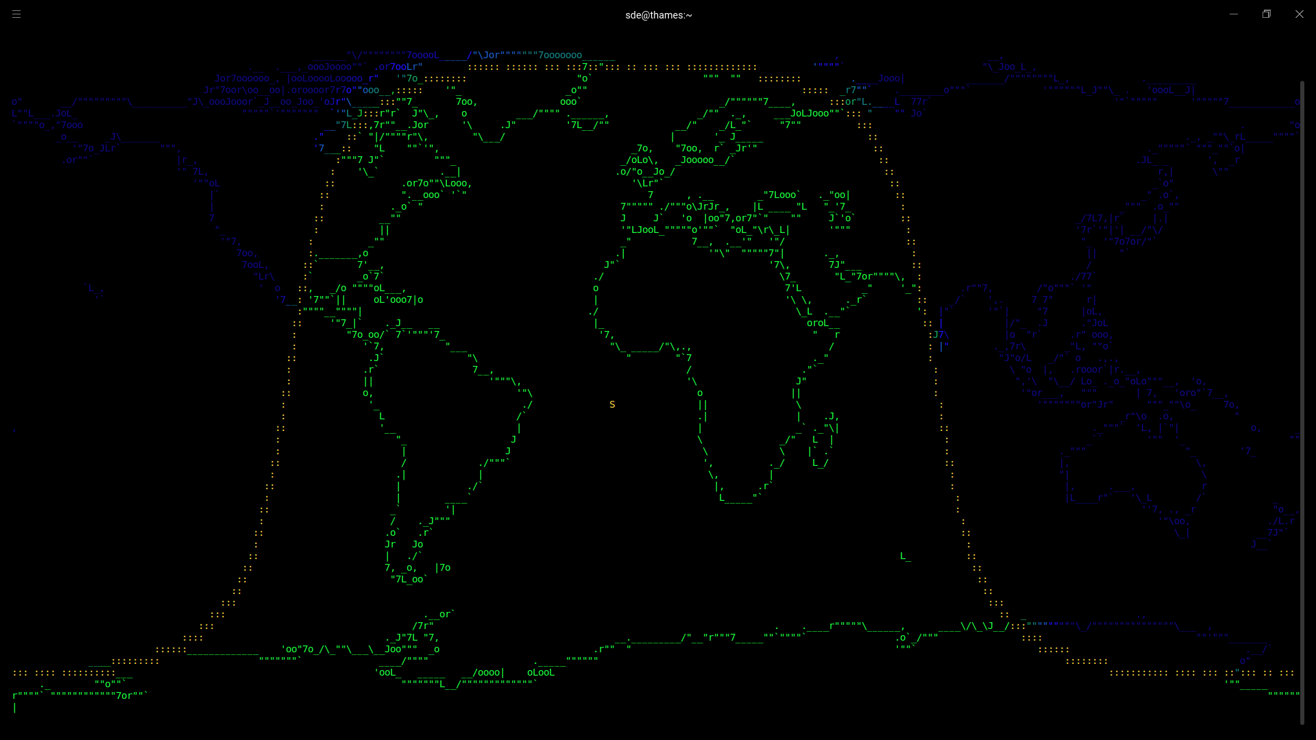 asciiworld - world map depicted in ASCII - Page 2 of 3 - LinuxLinks