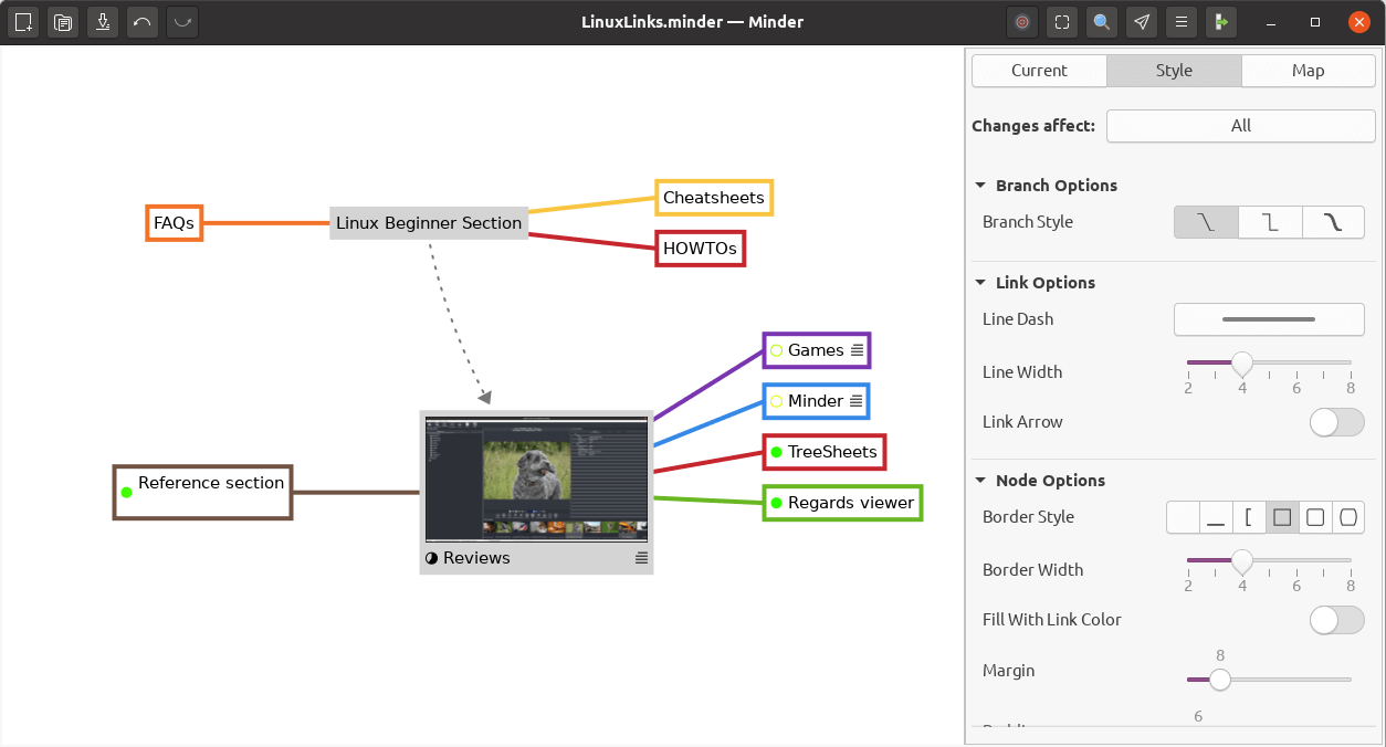 Minder - mind-mapping tool - Page 2 of 3 - LinuxLinks