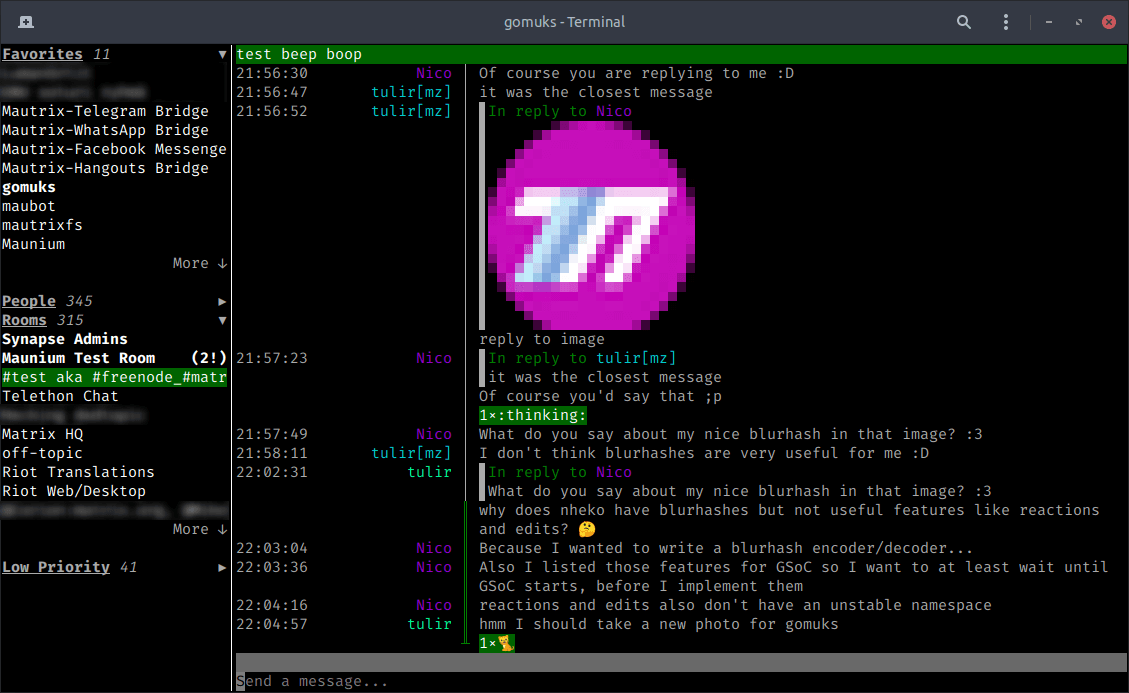 Gomuks - terminal Matrix client - LinuxLinks