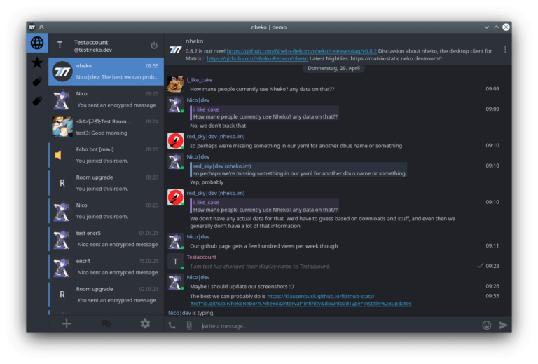nheko - desktop client for Matrix - LinuxLinks