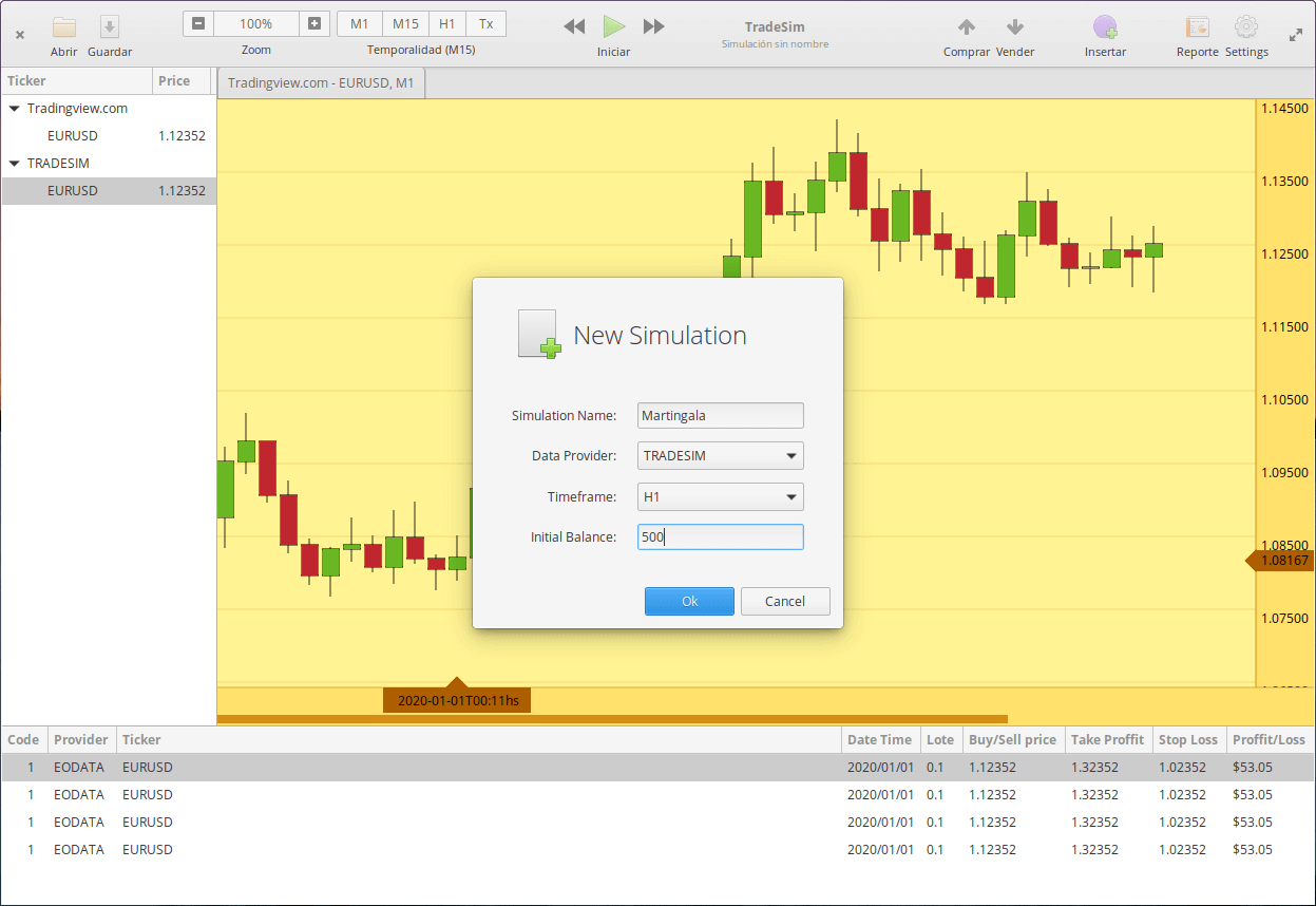 TradeSim - stock market trading simulator - LinuxLinks