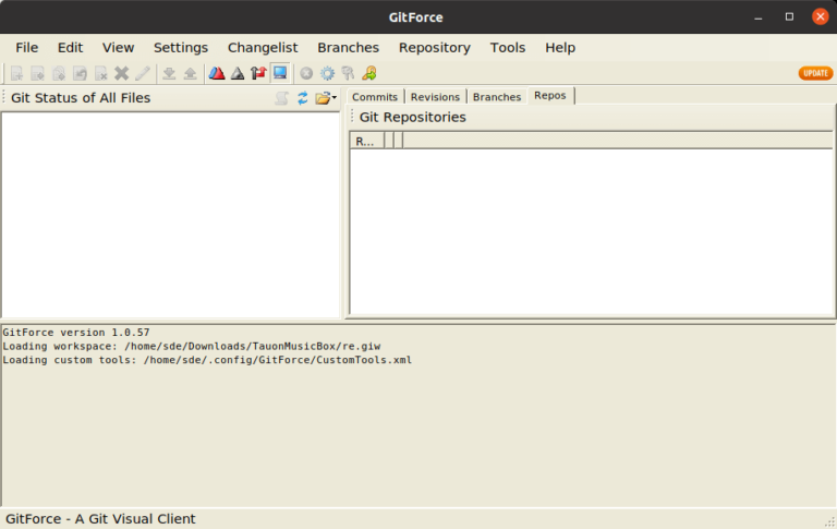 GitForce - GUI front-end for git - LinuxLinks