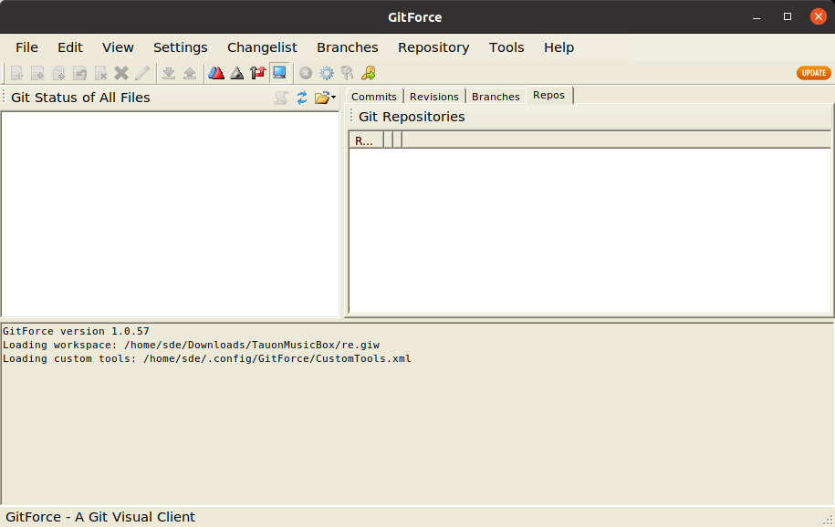 GitForce - GUI front-end for git - LinuxLinks
