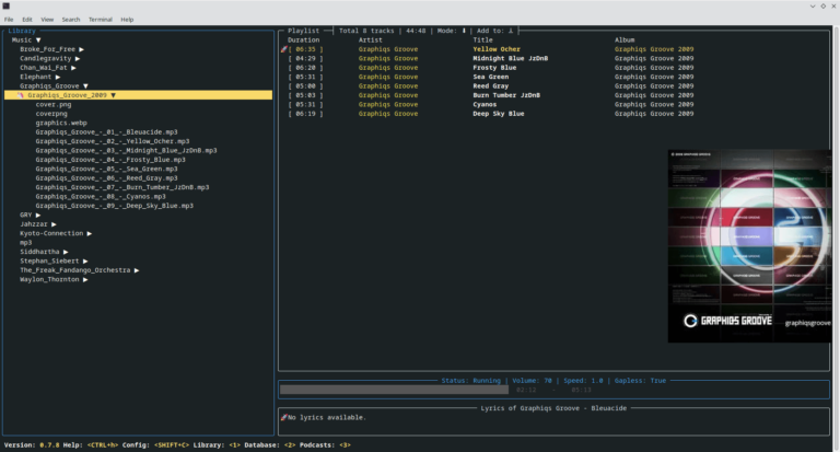 Revisited: termusic – terminal-based music player - LinuxLinks