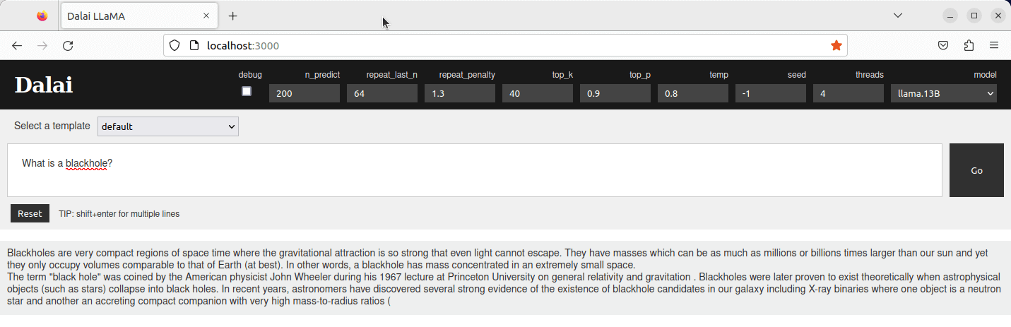 Machine Learning in Linux: Dalai - LLaMA and Alpaca - Page 2 of 2 - LinuxLinks