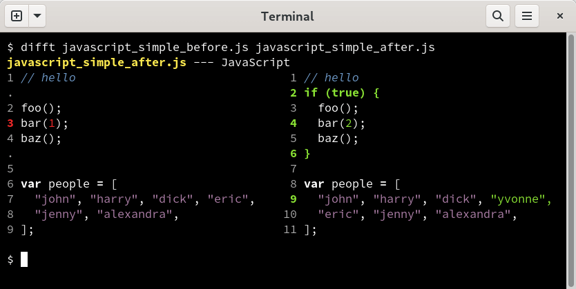 difftastic - structural diff tool that compares files based on their syntax - LinuxLinks