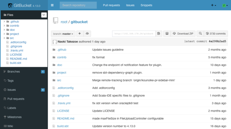 GitBucket - Git web platform powered by Scala - LinuxLinks