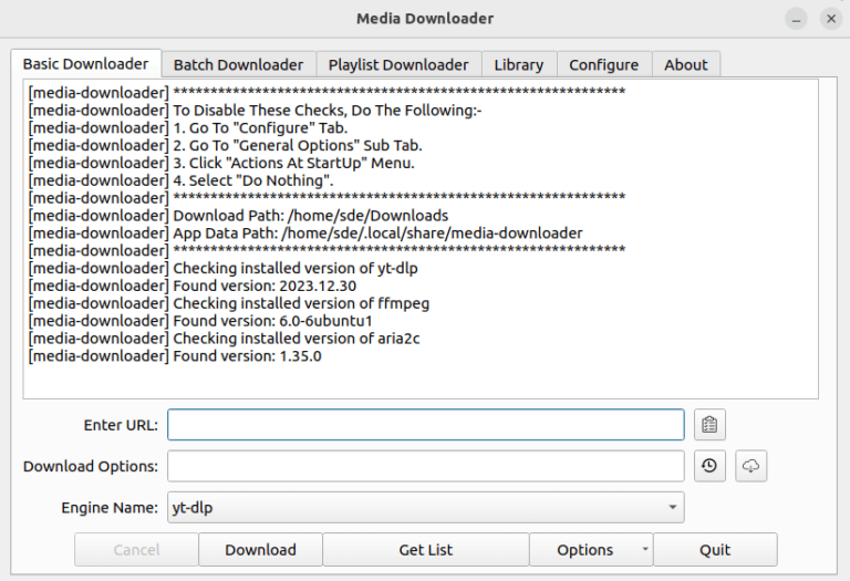 Media Downloader - frontend to multiple CLI-based tools - LinuxLinks