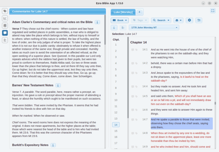 Ezra Bible App - modern and user-friendly Bible software - LinuxLinks