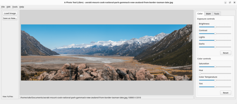 A Photo Tool (Libre) - photo editing software - LinuxLinks