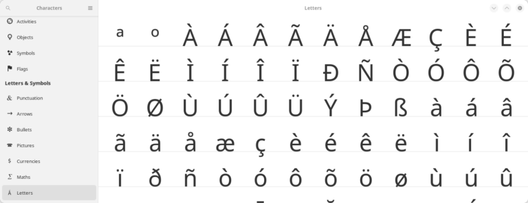 Characters - simple utility application to find and insert unusual ...