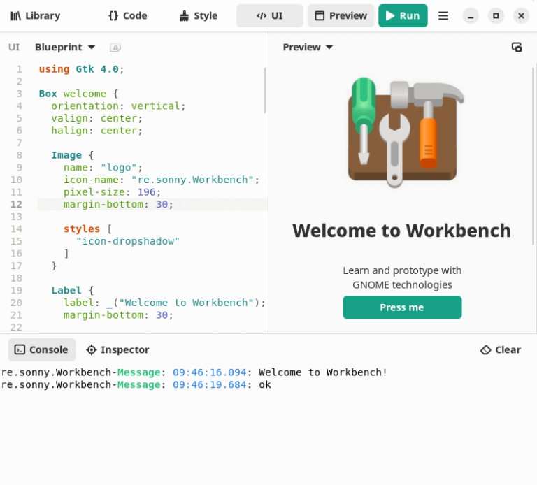 Workbench - prototype with GNOME technologies - LinuxLinks
