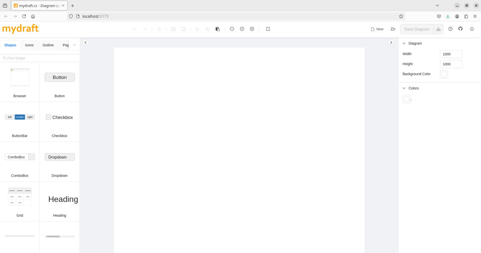 mydraft - wireframing tool - LinuxLinks