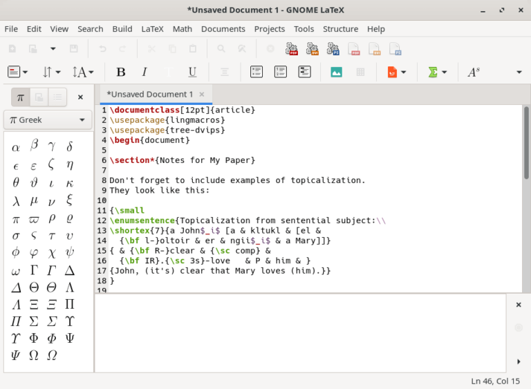 Enter TeX - TeX/LaTeX text editor - LinuxLinks