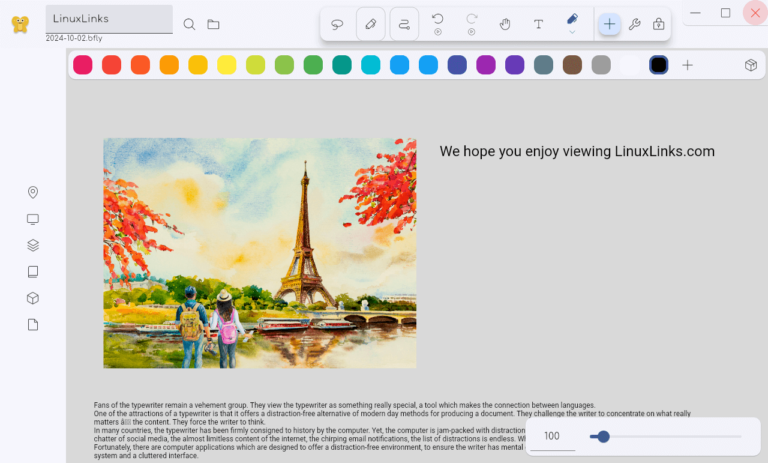 Butterfly - cross-platform note-taking app - LinuxLinks