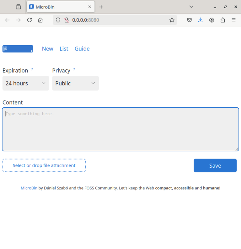 MicroBin - self-hosted paste bin web application - LinuxLinks