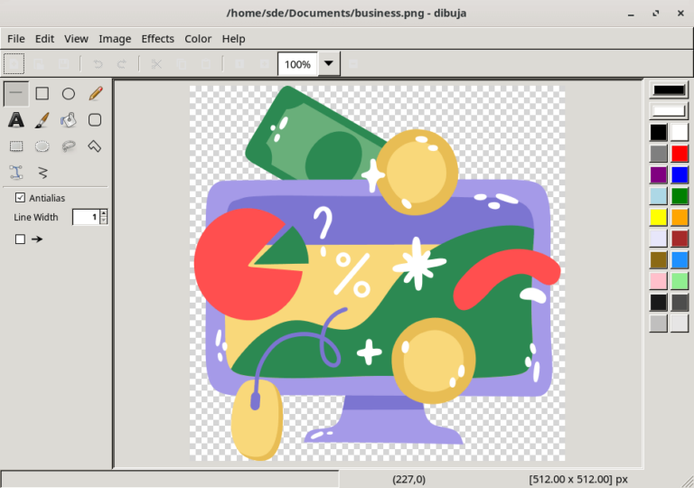 dibuja - simple to use paint program - LinuxLinks