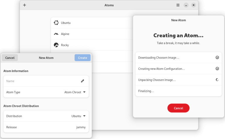 Atoms - manage Linux Chroot(s) and Containers - LinuxLinks