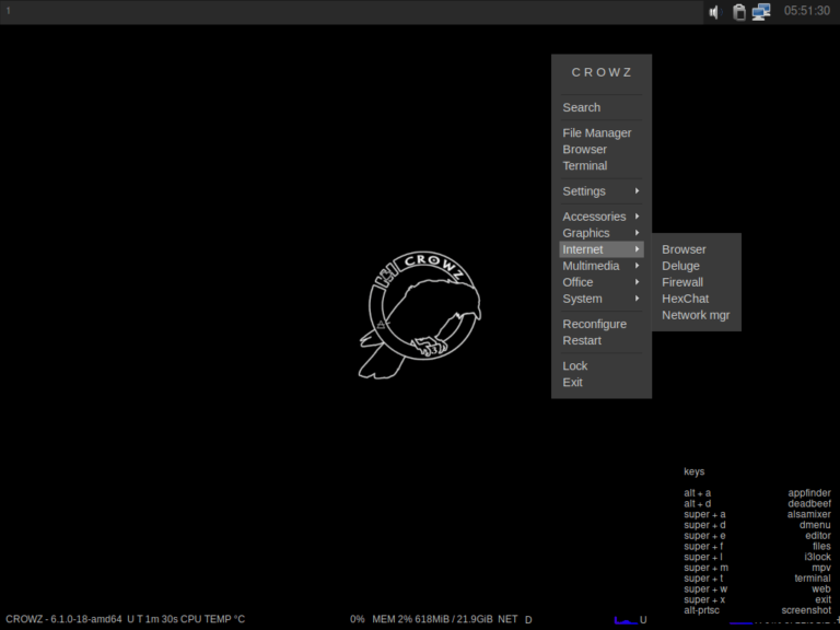 CROWZ - Linux distro based on Devuan - LinuxLinks