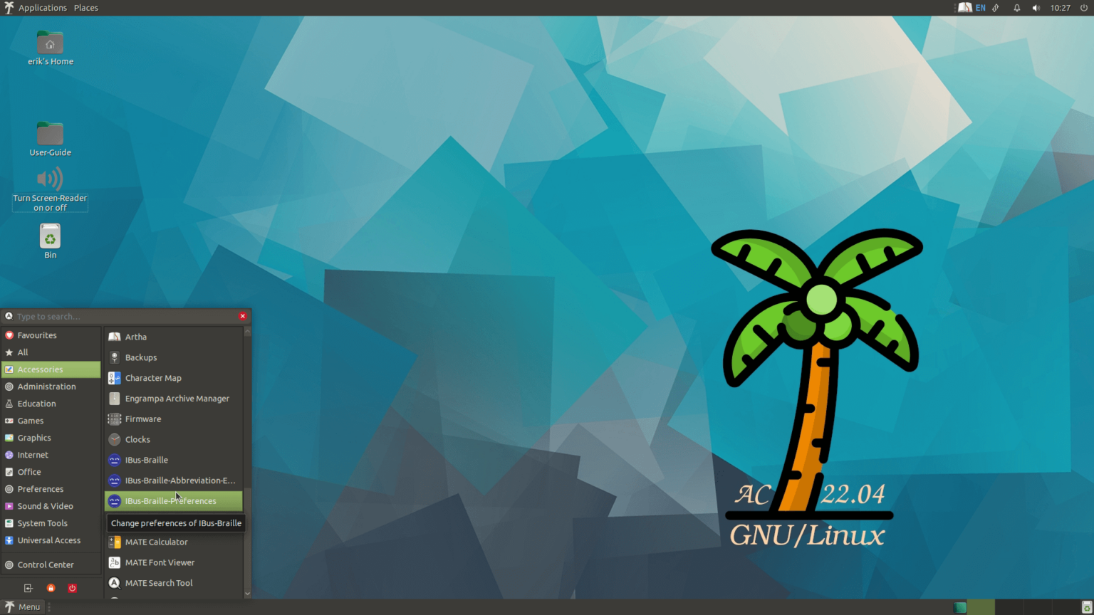 Accessible-Coconut - Linux distro dedicated to accessibility - LinuxLinks
