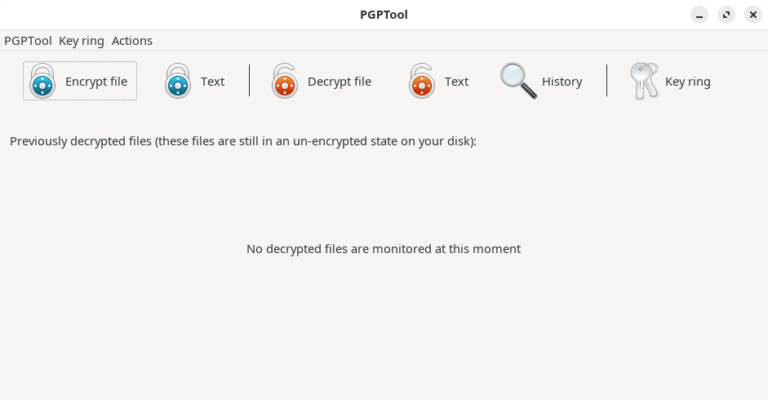PGPTool - encrypt and decrypt files - LinuxLinks