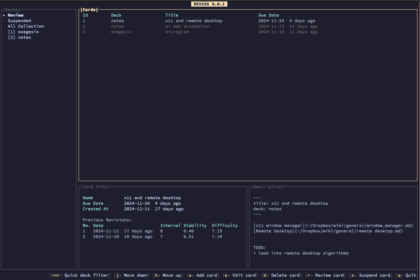 Revise - TUI Anki client - LinuxLinks