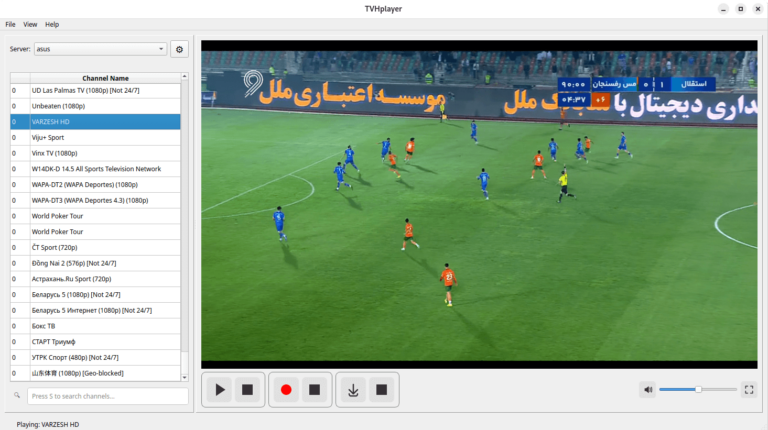 TVHplayer - desktop IPTV player - LinuxLinks