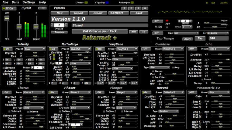 Rakarrack plus - rewrite of Rakarrack - LinuxLinks