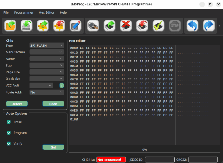 IMSProg - I2C, SPI and Microwire EEPROM/Flash chip programmer - LinuxLinks