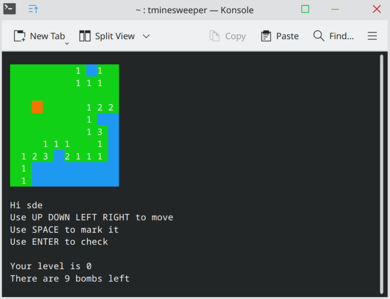 tminesweeper - terminal-based minesweeper game - LinuxLinks