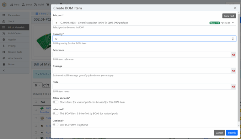 InvenTree - inventory management system - LinuxLinks