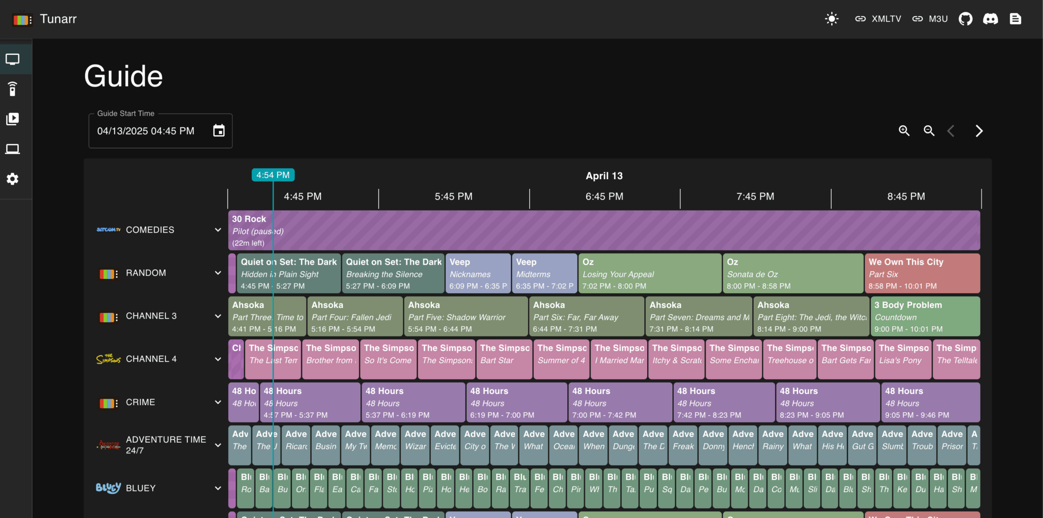 Tunarr - create and configure live TV channels - LinuxLinks
