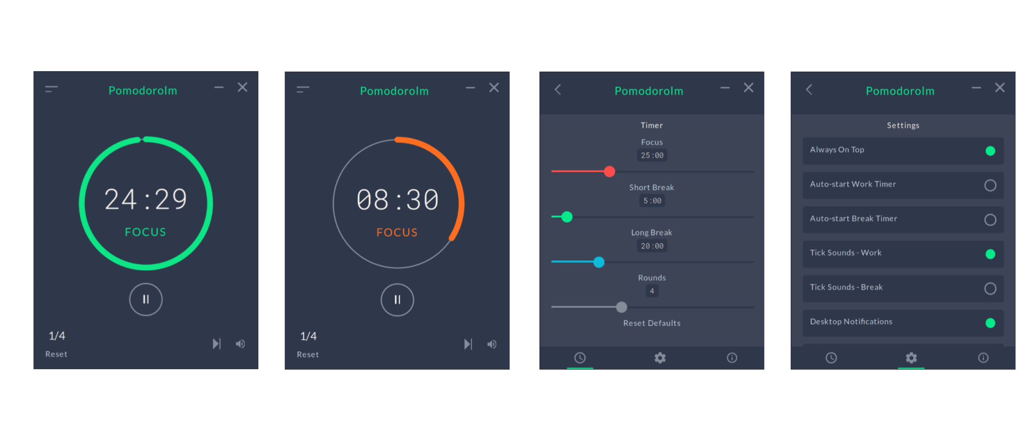 Pomodorolm - simple time tracker - LinuxLinks