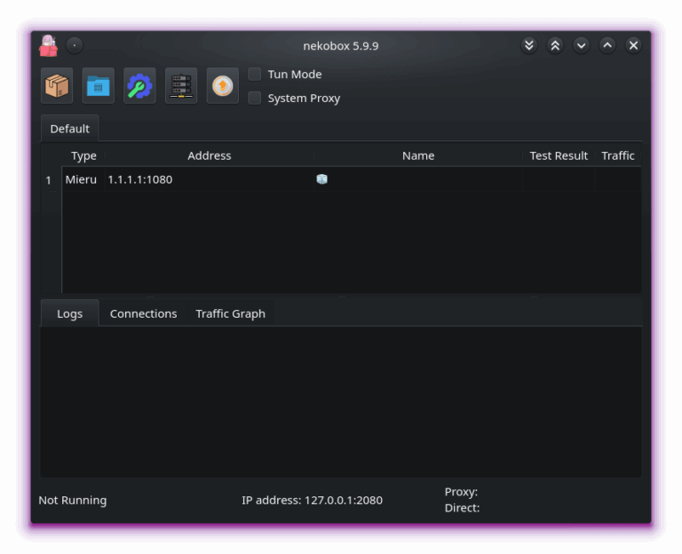 Nekobox - GUI proxy utility - LinuxLinks