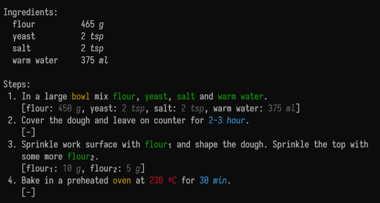 cooklang-chef - CLI to manage cooklang recipes with extensions - LinuxLinks