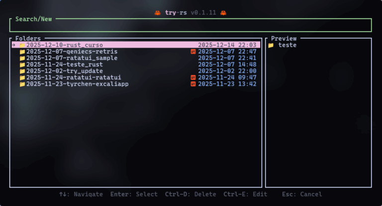 try-rs - Rust-based workspace manager - LinuxLinks