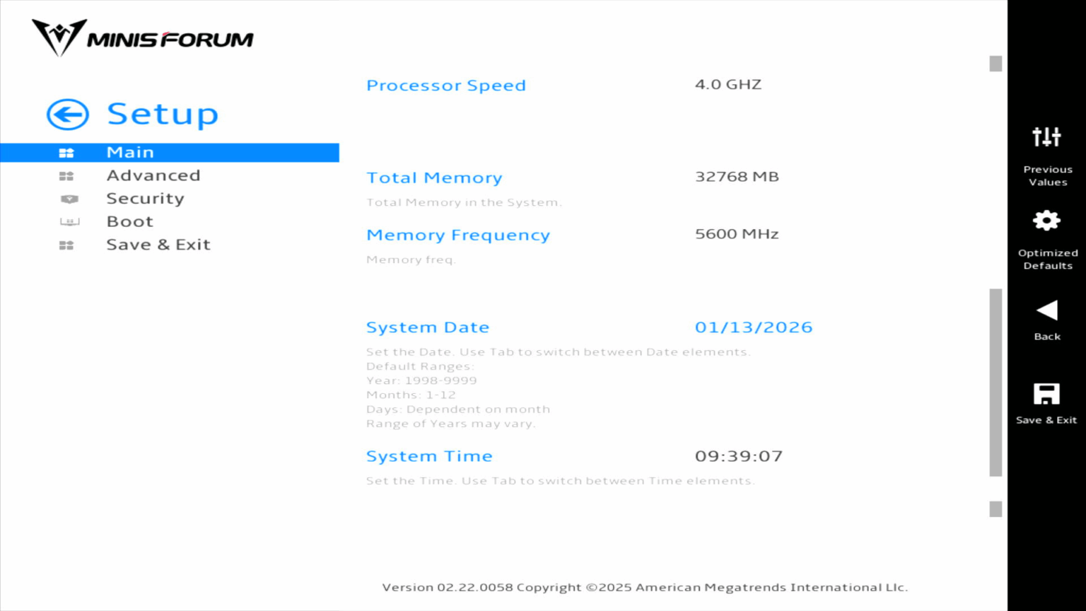 Minisforum UM890 Pro Mini PC Running Linux: BIOS - LinuxLinks